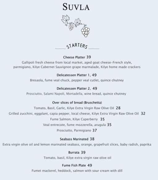 Kanyon Restoranları, SUVLA, MENÜ | Gezenti Anne